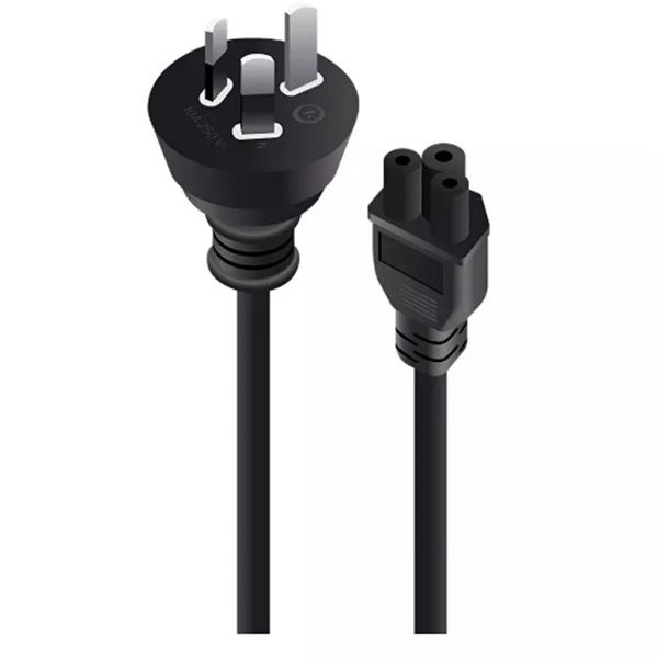 ALOGIC 1m 3 Pin Plug to IEC C5 Female Power Cord Cable Black | Elive NZ