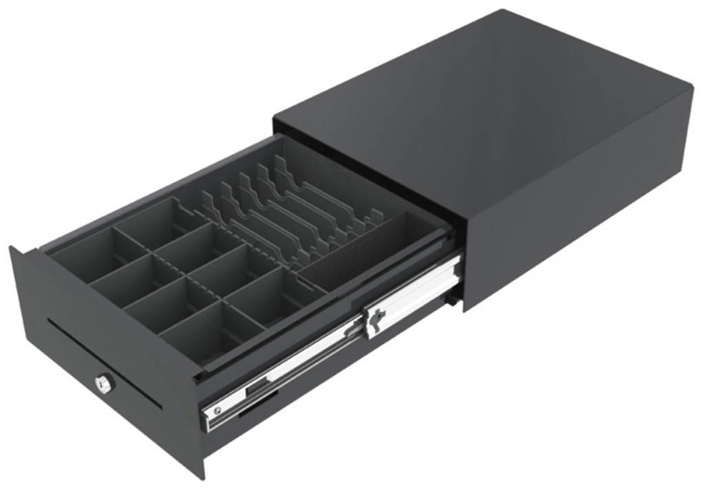 Cash Bases Slideout Nano 6 Note, 8 Coin Cash Drawer 24V - Black | Elive NZ