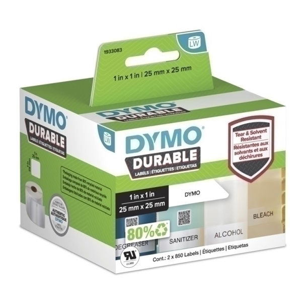 Dymo LabelWriter 25mm x 25mm White Durable Labels 1933083 | Elive NZ