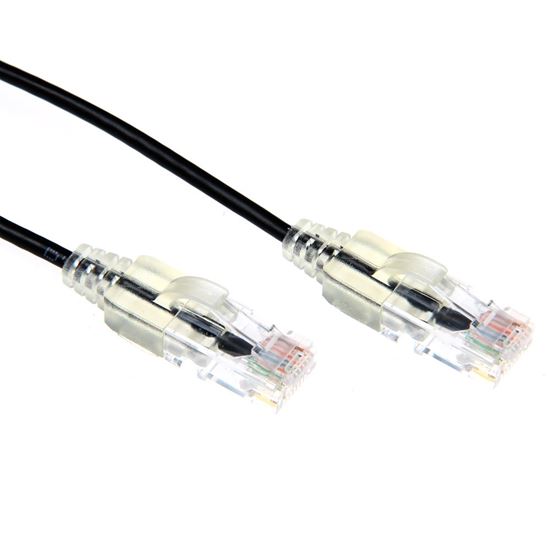 Dynamix 0.25m Cat6A Black Slimline Patch Lead | Elive NZ