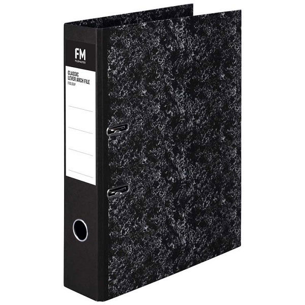 File Master Binder Classic Foolscap Lever Arch Black | Elive NZ