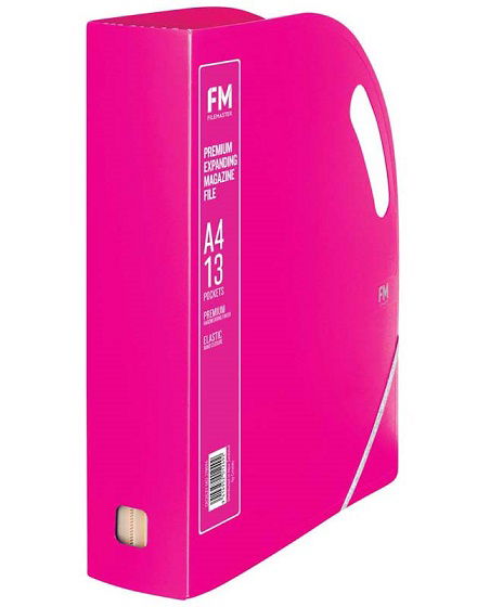 File Master Premium Expanding Magazine File Shocking Pink | Elive NZ