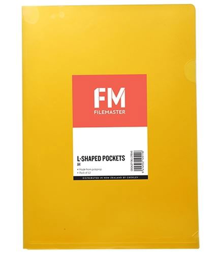 File Master A4 L-Shape Pocket Presentation Folder Yellow | Elive NZ