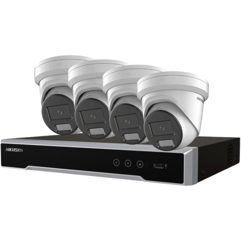 Hikvision ColorVu 4x 6MP Turret Camera + 4-Ch NVR w/ 2TB HDD Kit | Elive NZ