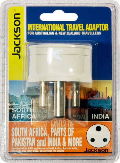 Jackson Travel Adapter South Africa parts of India/Pakistan | Elive NZ