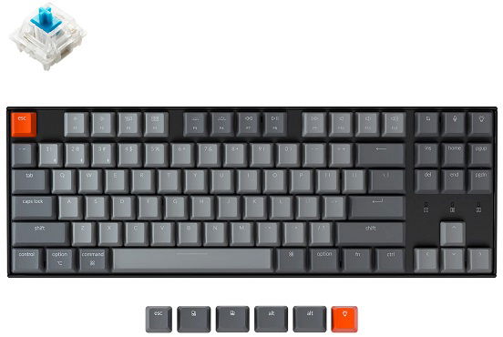 Keychron K8-B2 80% Blue Switch Wireless Mechanical Keyboard | Elive NZ