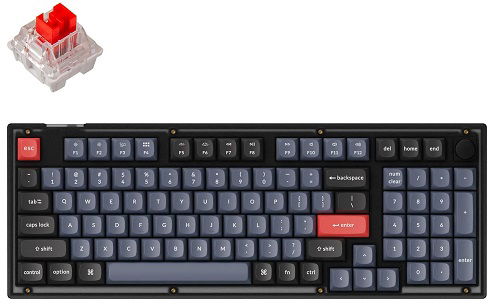 Keychron V5-C1 96% Red Switch Wired Mechanical Keyboard Black | Elive NZ