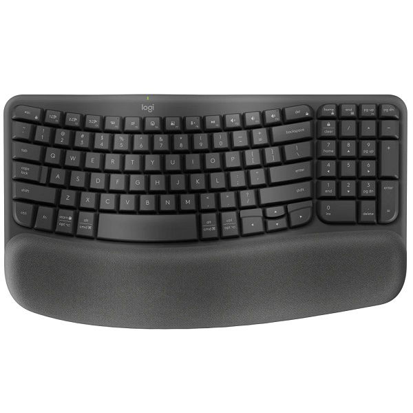 Logitech Wave Keys Ergo Wireless Keyboard Graphite 920-012281 | Elive NZ Logitech Wave Keys Ergo Wireless Keyboard Graphite 920-012281 | Elive NZ