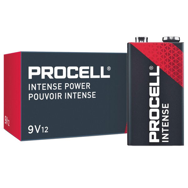 Procell Intense 9V Alkaline Battery - 12 Pack DURPX1604 | Elive NZ