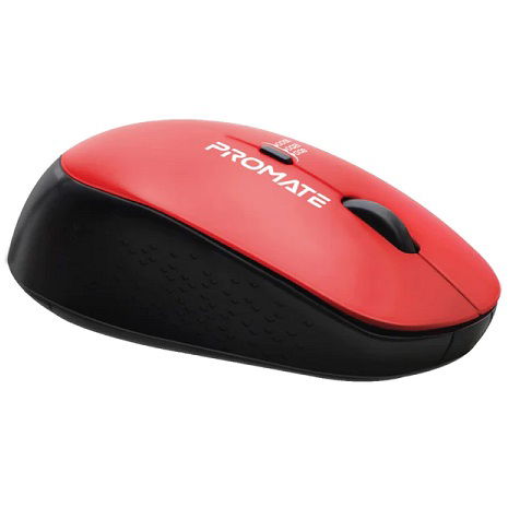 Promate Tracker MaxComfort Ergonomic Wireless Optical Mouse Red | Elive NZ