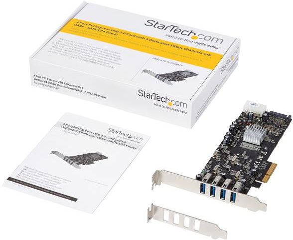 StarTech 4 Port PCI Express USB 3 Card PEXUSB3S44V | Elive NZ StarTech 4 Port PCI Express USB 3 Card PEXUSB3S44V | Elive NZ